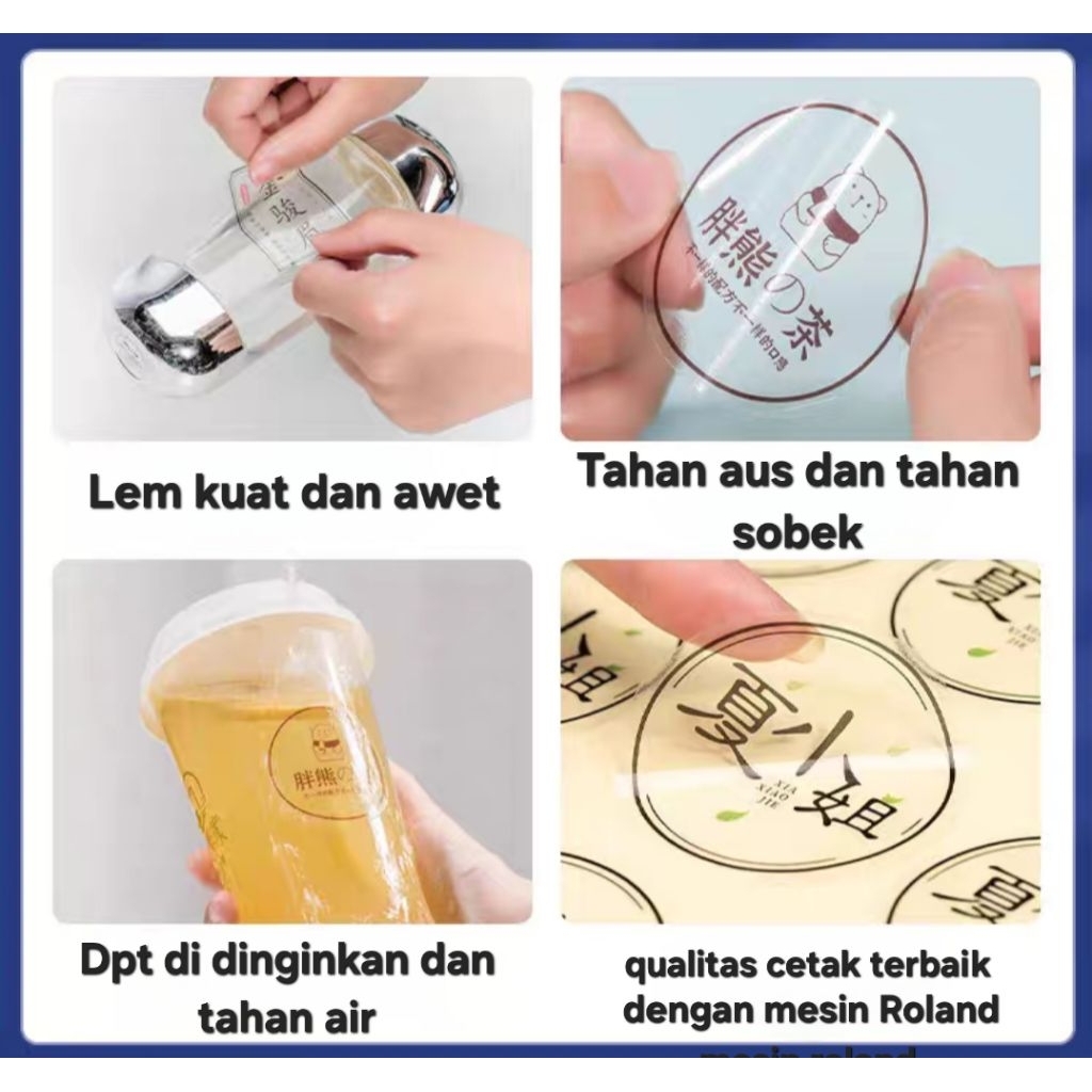 Jual STIKER LABEL TRANSPARANT KEMASAN / PRODUK USAHA | Shopee Indonesia