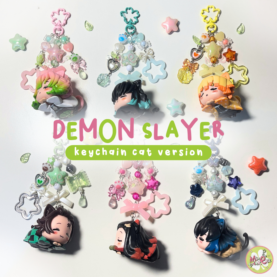 Jual Demon Slayer Cat Keychain I Demon Slayer Cat Bagcharm | Shopee ...