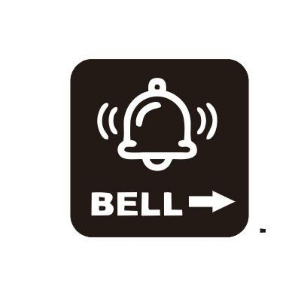 Jual Sign Bell Papan Tanda Bell Custom Akrilik Hitam Glossy Uk 10x10Cm ...
