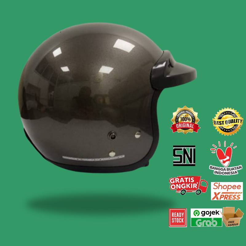 Jual Helm Bogo Retro ANT Classico Gunmet (Helm Only) | Shopee Indonesia