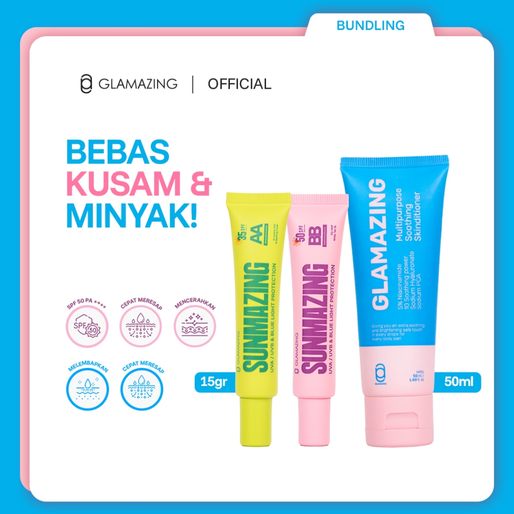 Jual GLAMAZING Bundle 2in1 Basic Travel Set - Paket Skincare ...