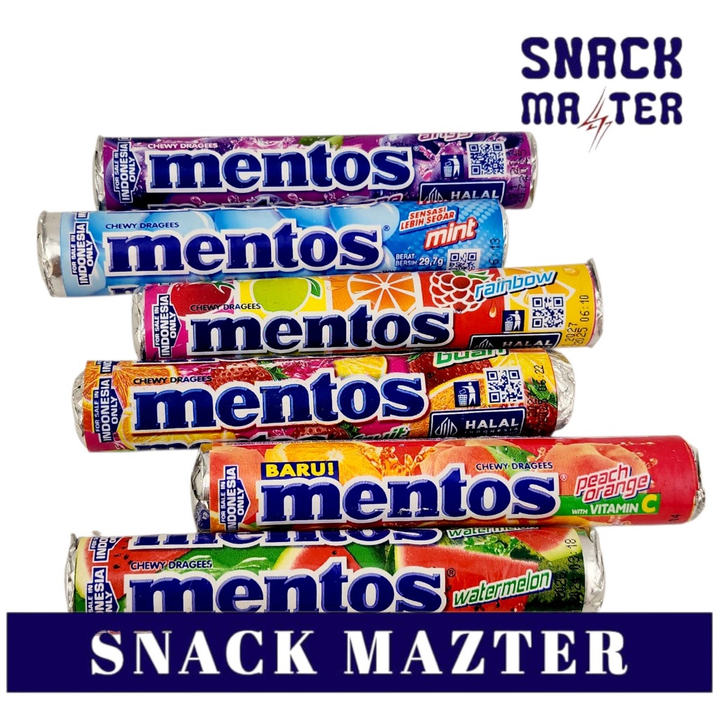 Jual Mentos Roll - Stay Fresh with Chewy Dragees Mint Candy - 29g ...