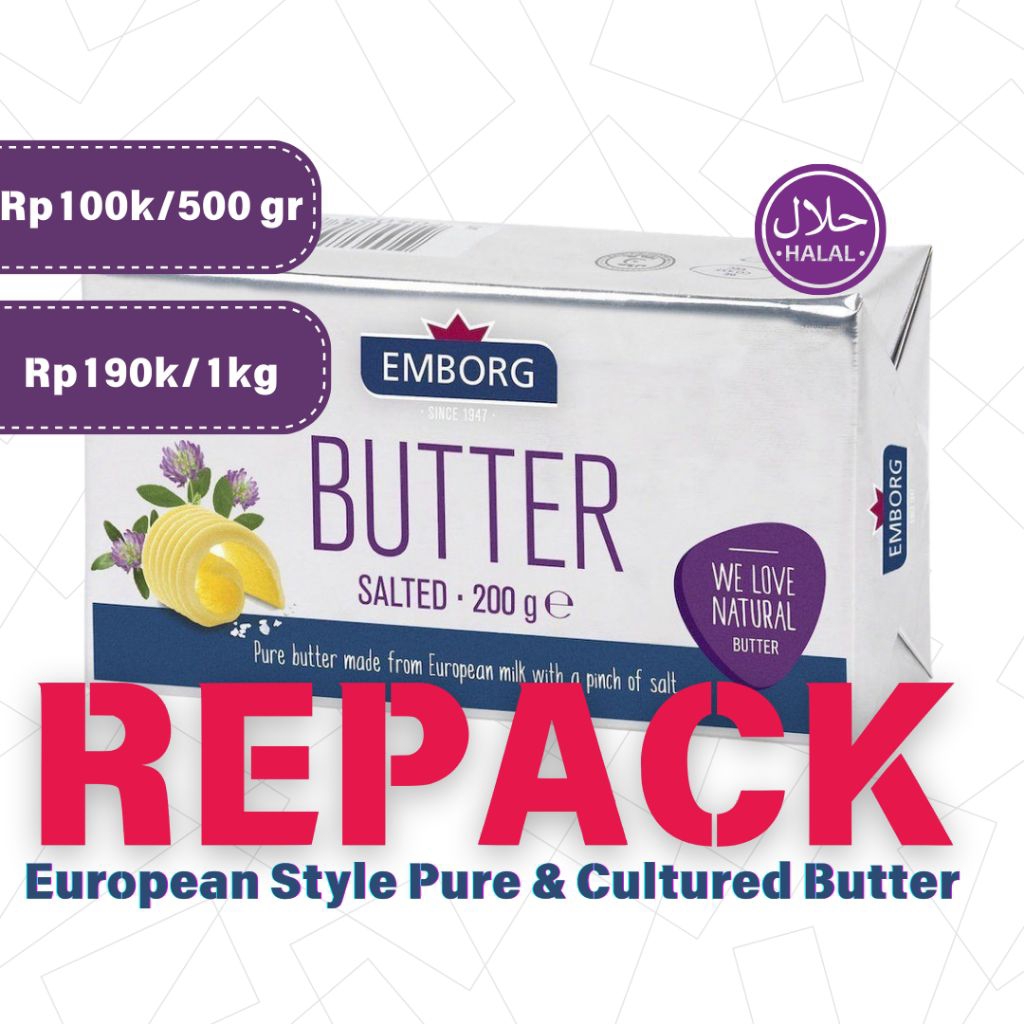 Jual SALTED/ UNSALTED PURE BUTTER EMBORG MADE IN DENMARK CULTURED ...