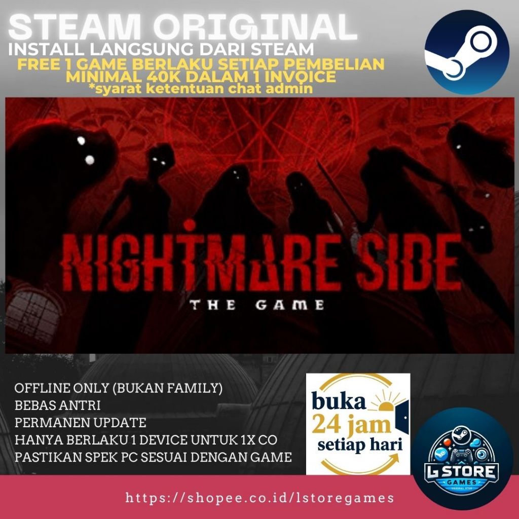 Jual Nightmare Side: The Game Offline Game PC Original | Shopee Indonesia