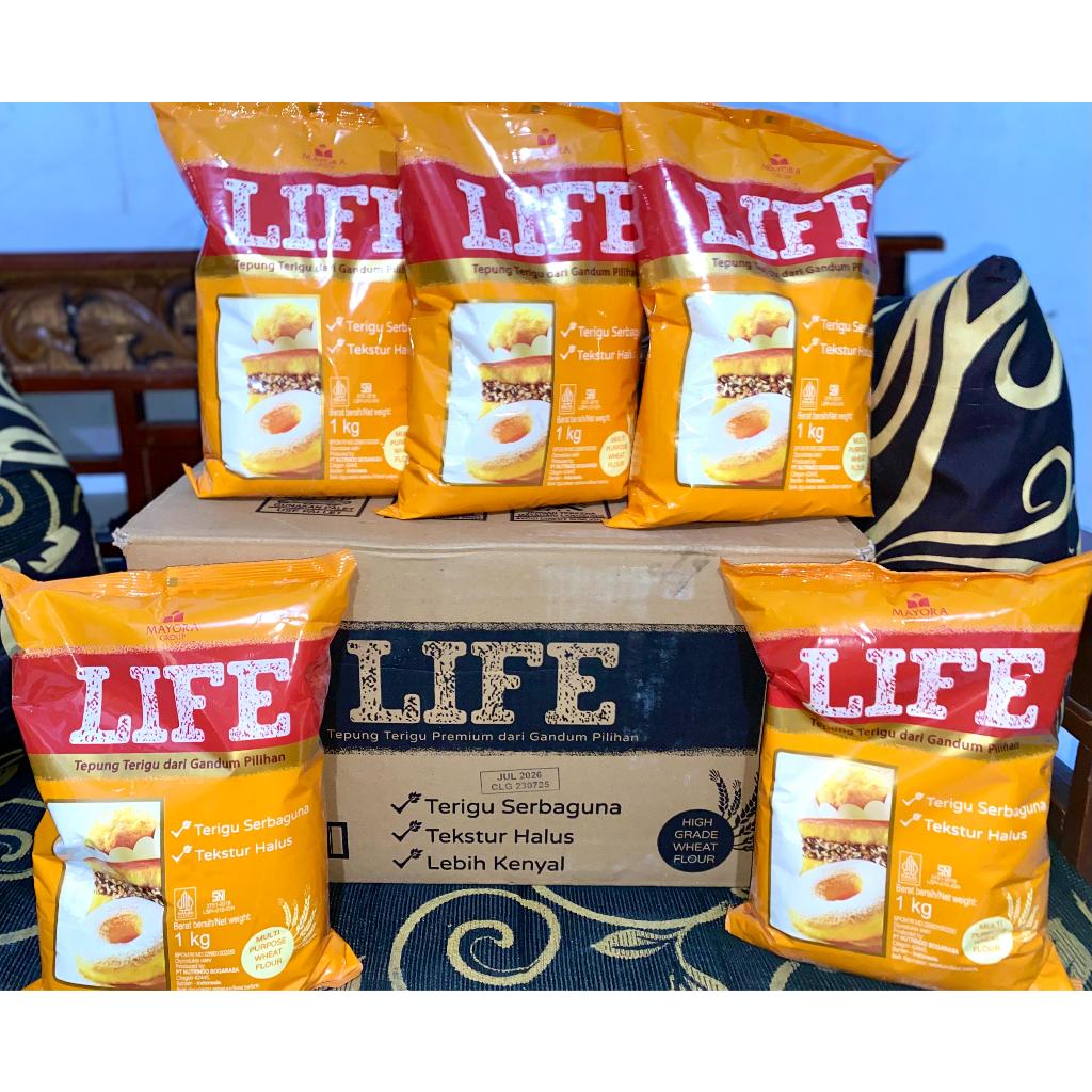 Jual Tepung Terigu Life Mayora 1 Kg Baking Food Bubuk Tepung Serbaguna ...