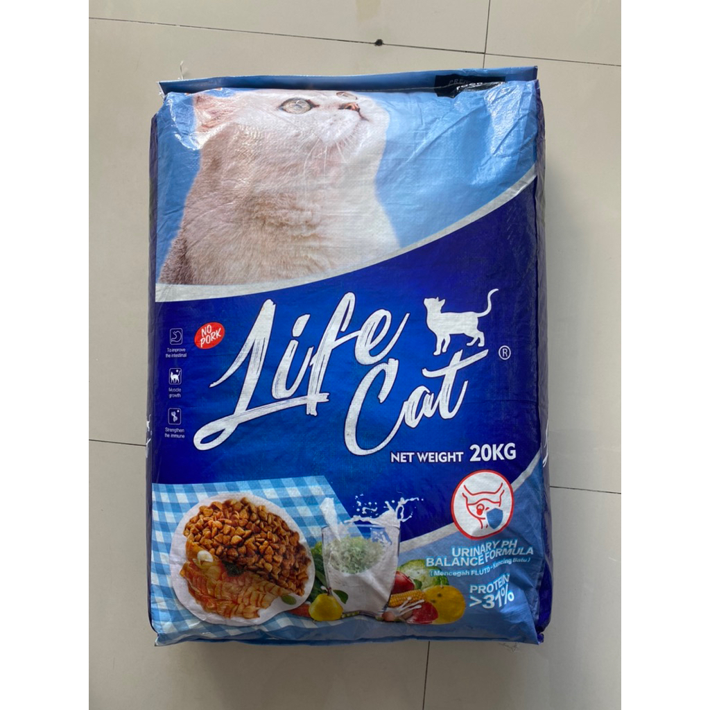 Jual LIFE CAT DRY CAT FOOD 1 Zak ( 20KG ) I Ekspedisi / Sameday ...