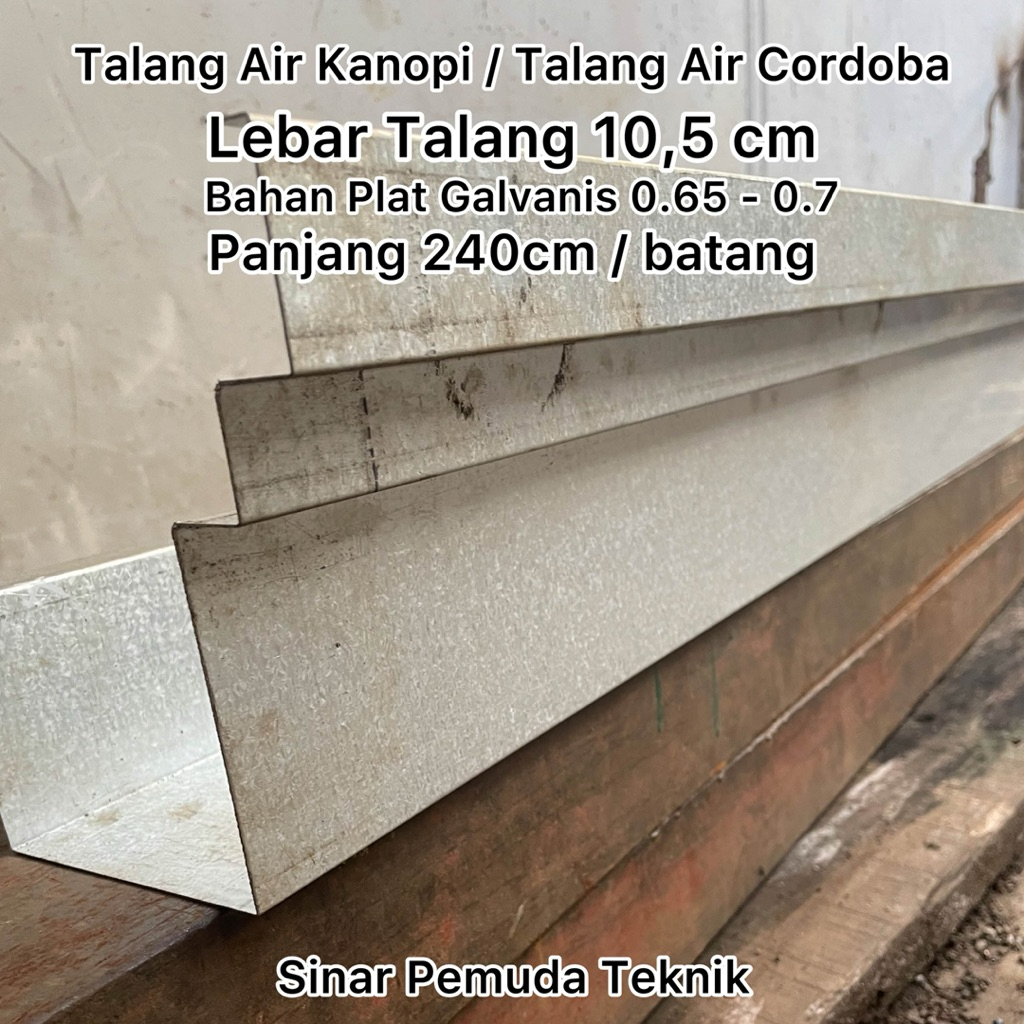 Jual Talang Air Kanopi Besi Galvanis / Talang Air Cordoba / Talang Air ...