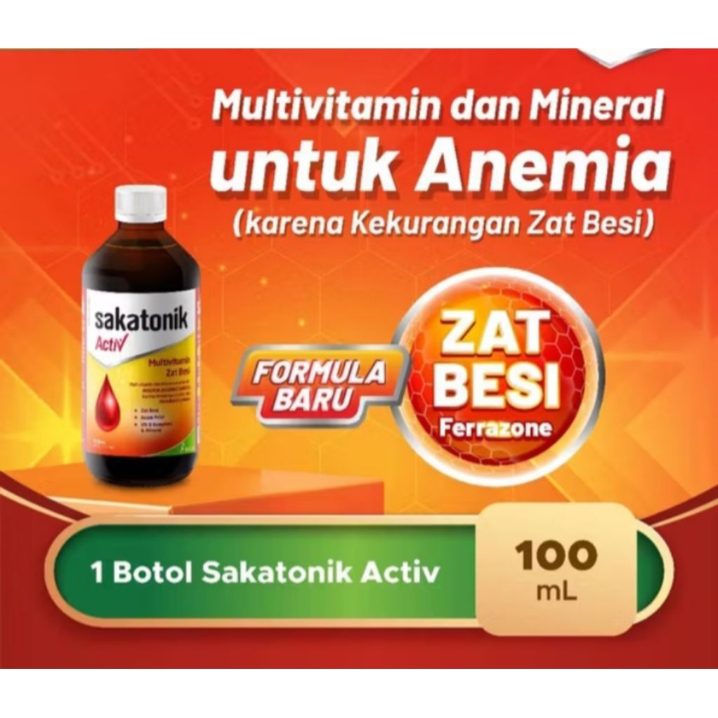 Jual Sakatonik Activ Multivitamin Penambah Darah | Shopee Indonesia
