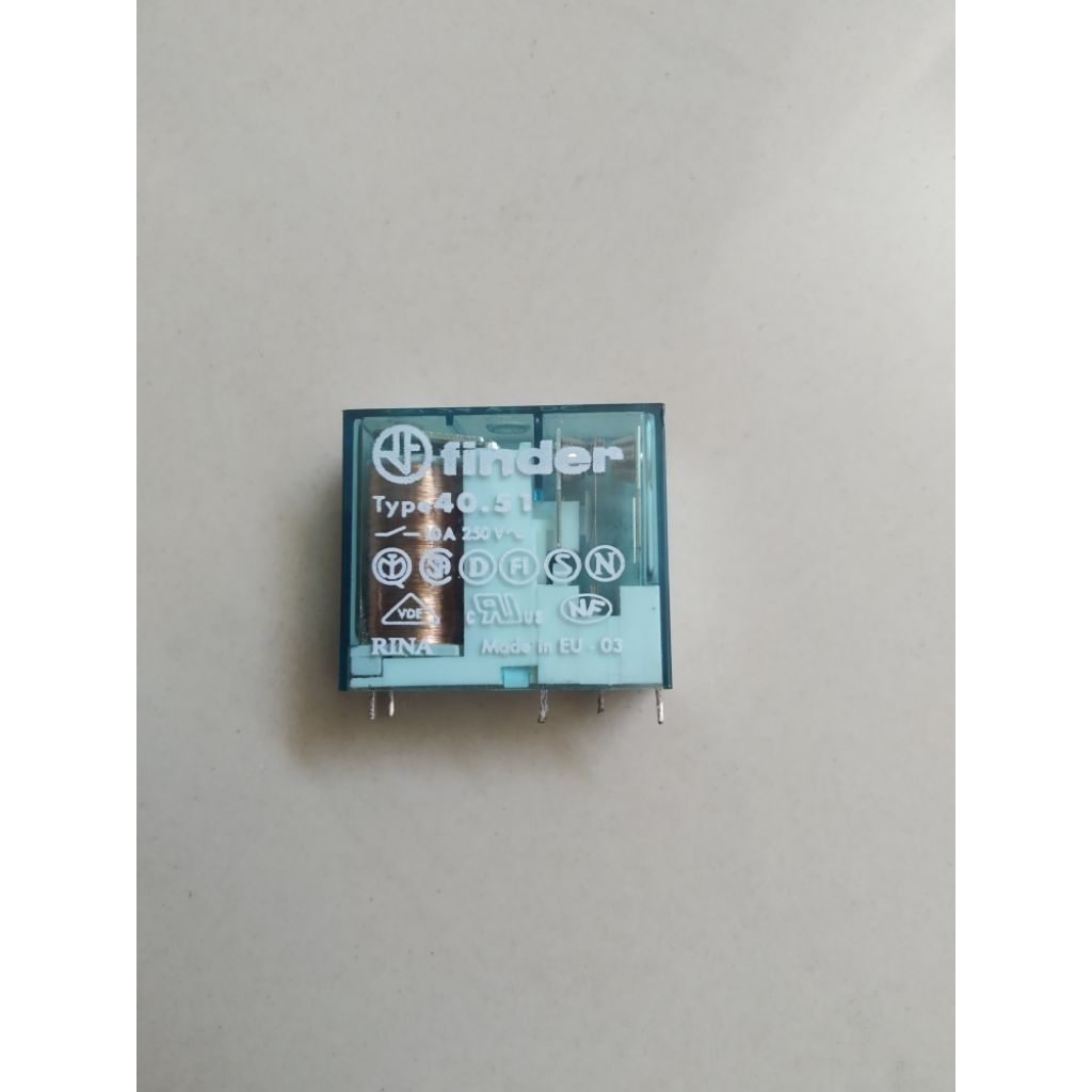Jual Relay Finder Type 40.51 Coil 24 Vdc Load 10A Kaki 5 Pins | Shopee ...