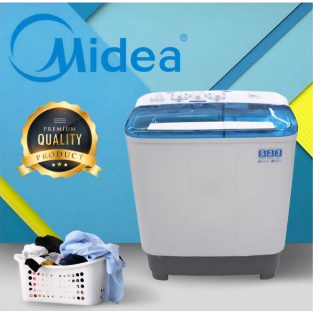 Jual MIDEA MESIN CUCI 2 TABUNG KAPASITAS 8KG MTD 92 P501Q | Shopee ...