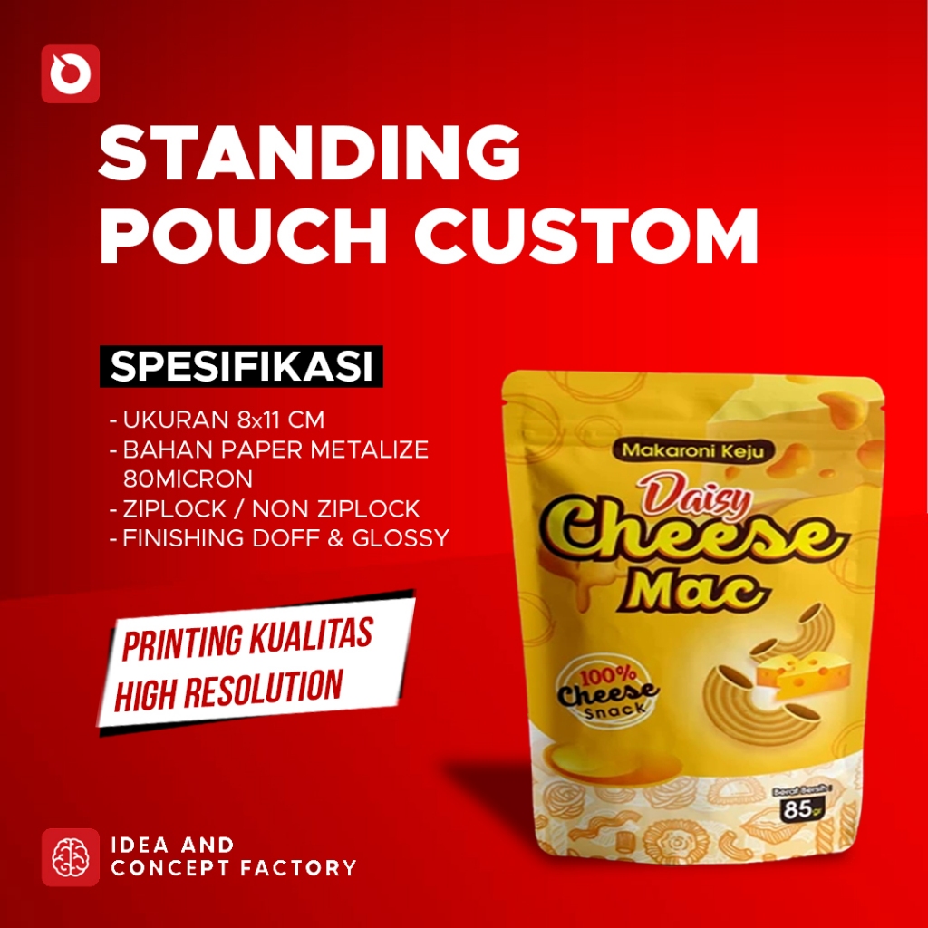 Jual Utero - Standing Pouch Custom/Kemasan Makanan Custom Non Ziplock ...