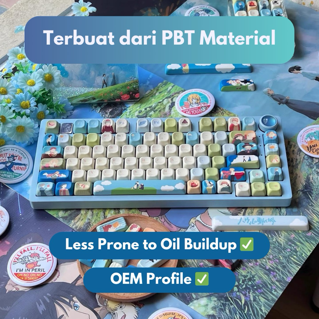 Jual Dreamspace Studio Howl’s Moving Castle Keycaps | Shopee Indonesia