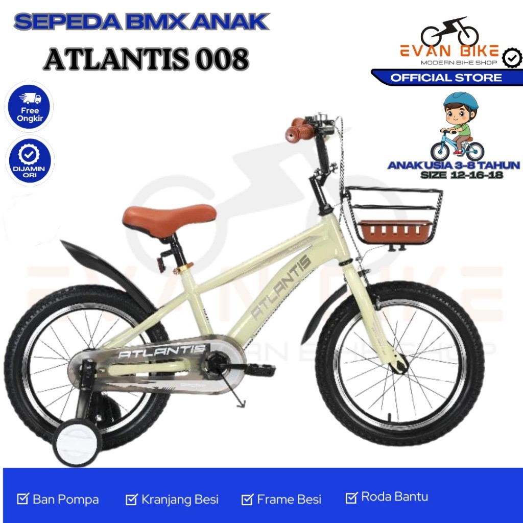 Jual [NEW] Sepeda Retro anak Laki Laki - Perempuan ATLANTIS (anak usia ...