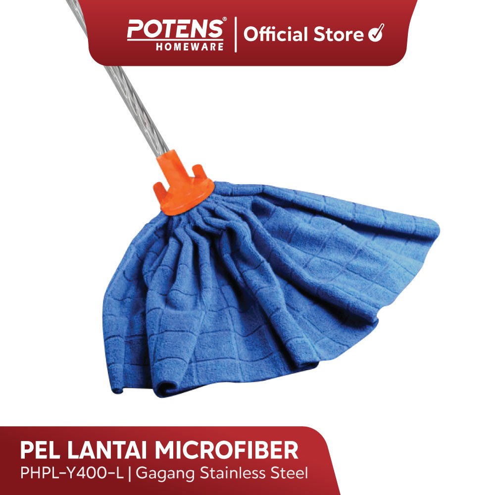 Jual Potens Pel Lantai Microfiber Dengan Gagang Stainless | Shopee ...