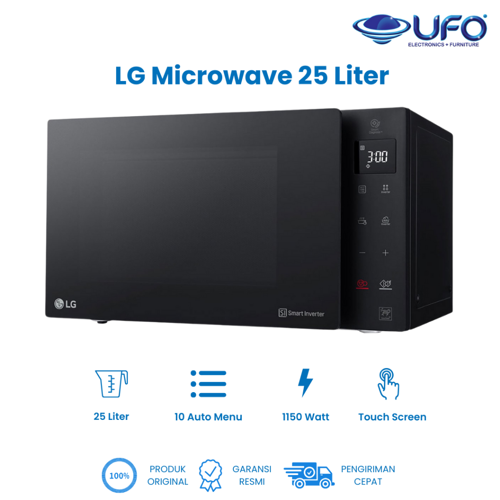 Jual LG Microwave Solo Inverter Neo Chef 25 Liter MS2535GIS | Shopee ...