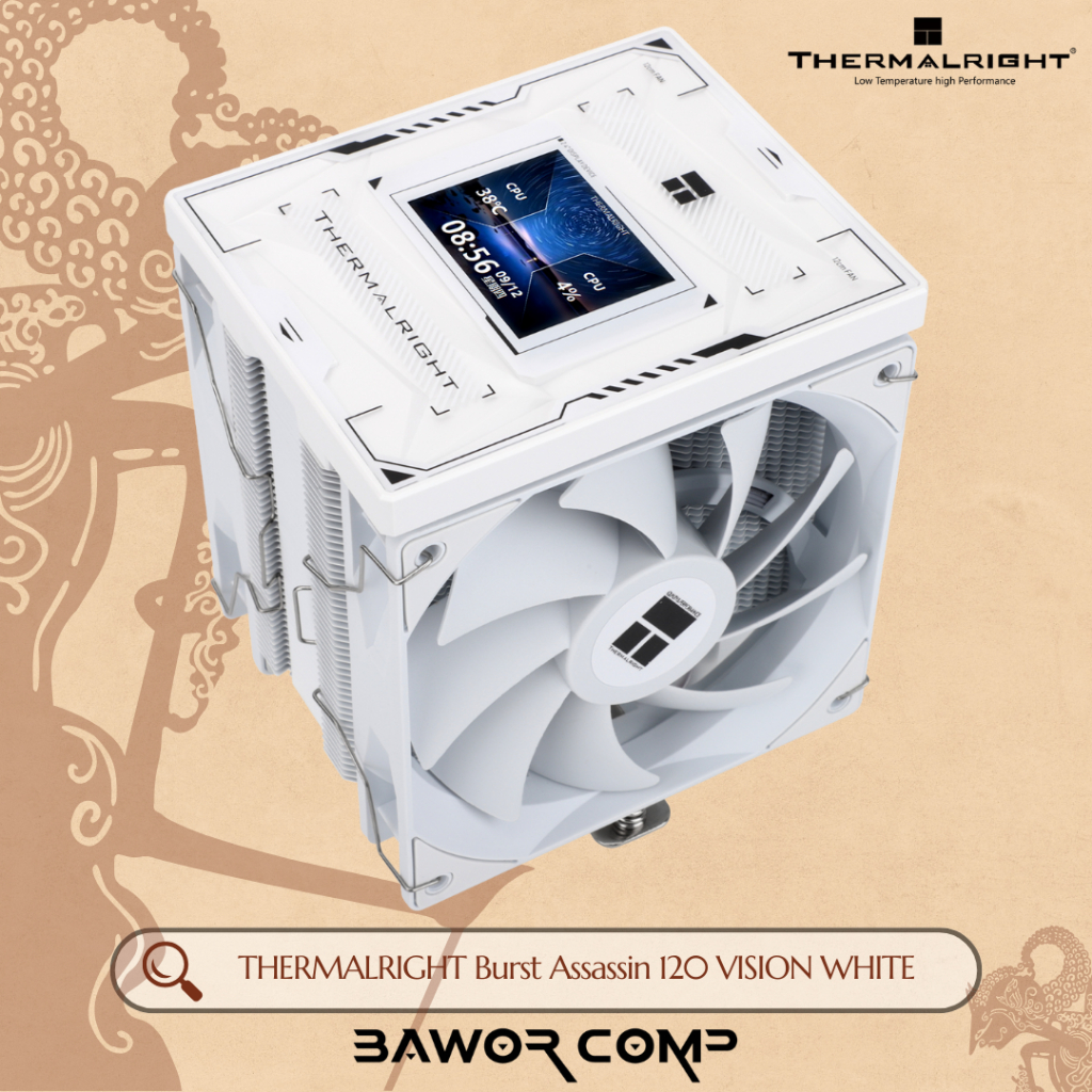 Jual Thermalright Burst Assassin 120 Vision White w/ LCD Display Dual ...