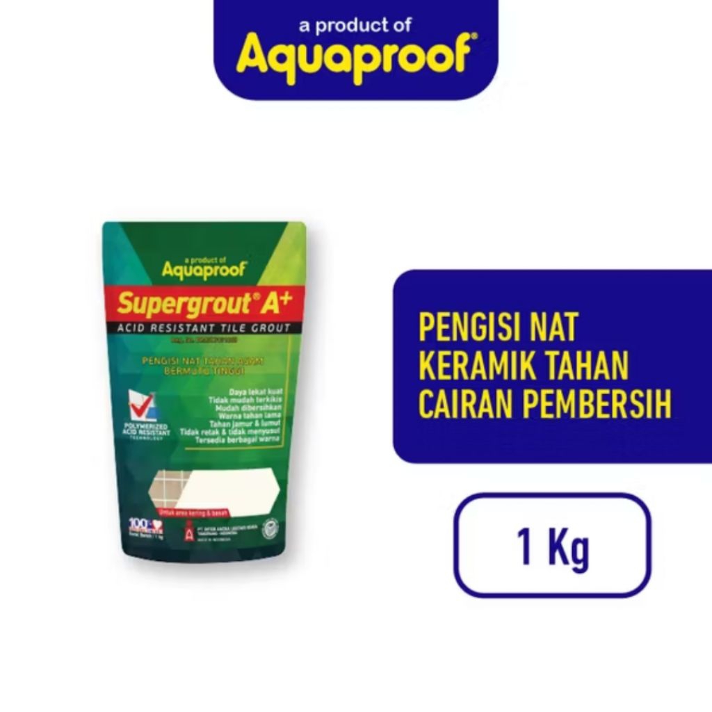 Jual Super Grout A+ 1 Kg Warna Hitam Putih Pengisi Nat Keramik Granite ...