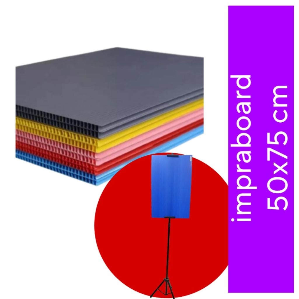 Jual infraboard impraboard 3mm ukuran 50x75cm pp board art board ...
