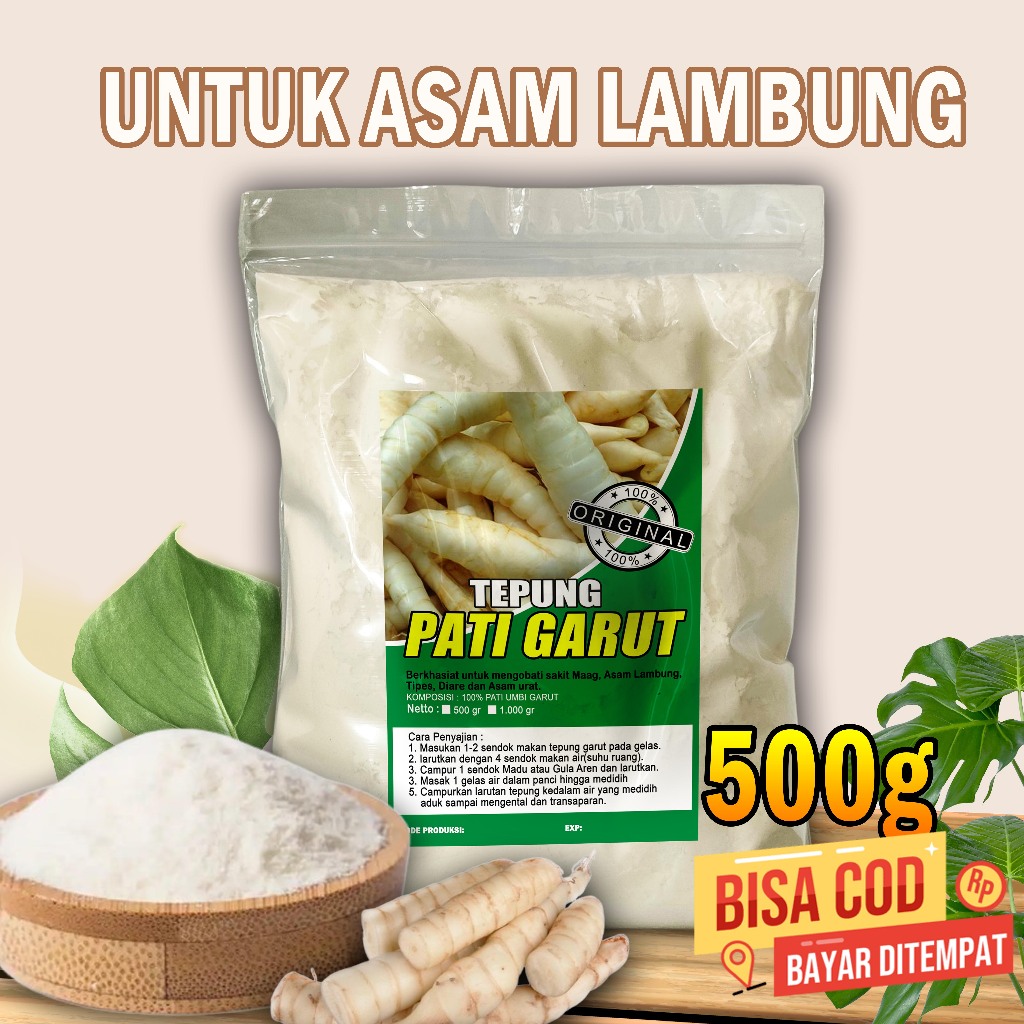 Jual TEPUNG PATI GARUT - Tepung Garut Asli 100% Organik | Obat Maag dan ...