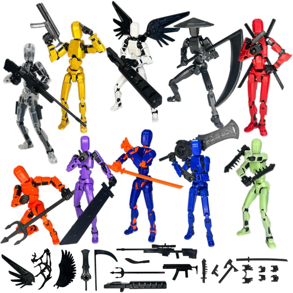 Jual Assembly Completed) 10 Packs T13 Action Figure Set, Dummy 13 3d ...