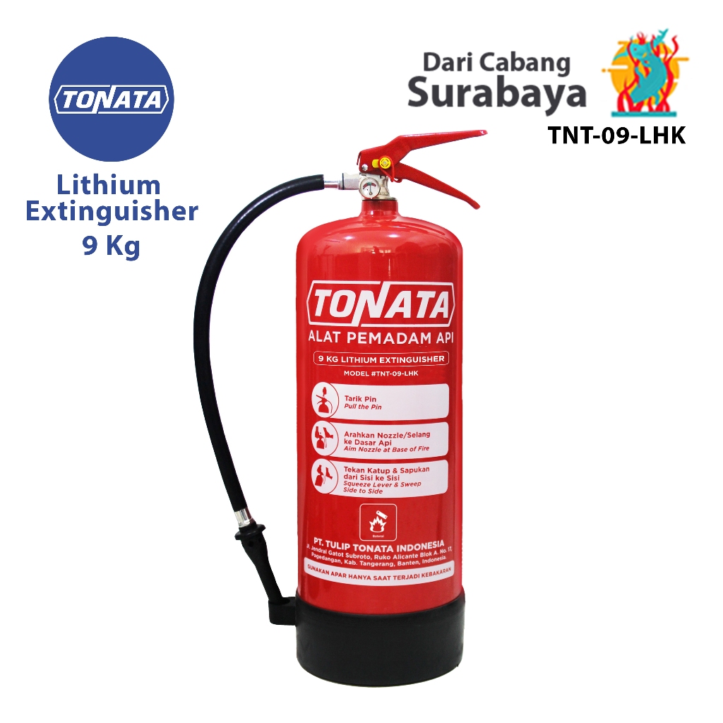 Jual Alat Pemadam Api Tonata / APAR Lithium Extinguisher 9 kg | Shopee ...