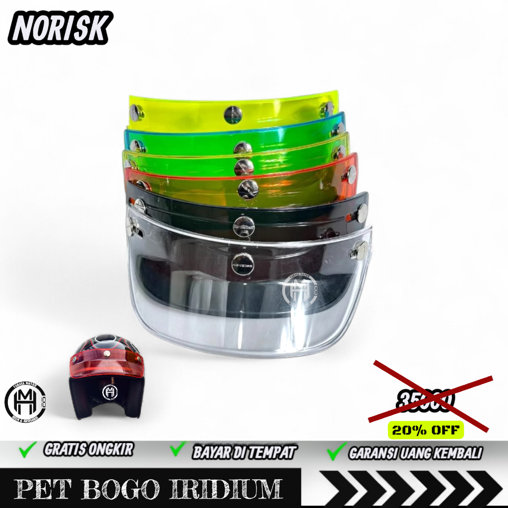 Jual PET HELM BOGO RETRO PET NORISK | TOPI HELM | PET TRANSPARANT ...
