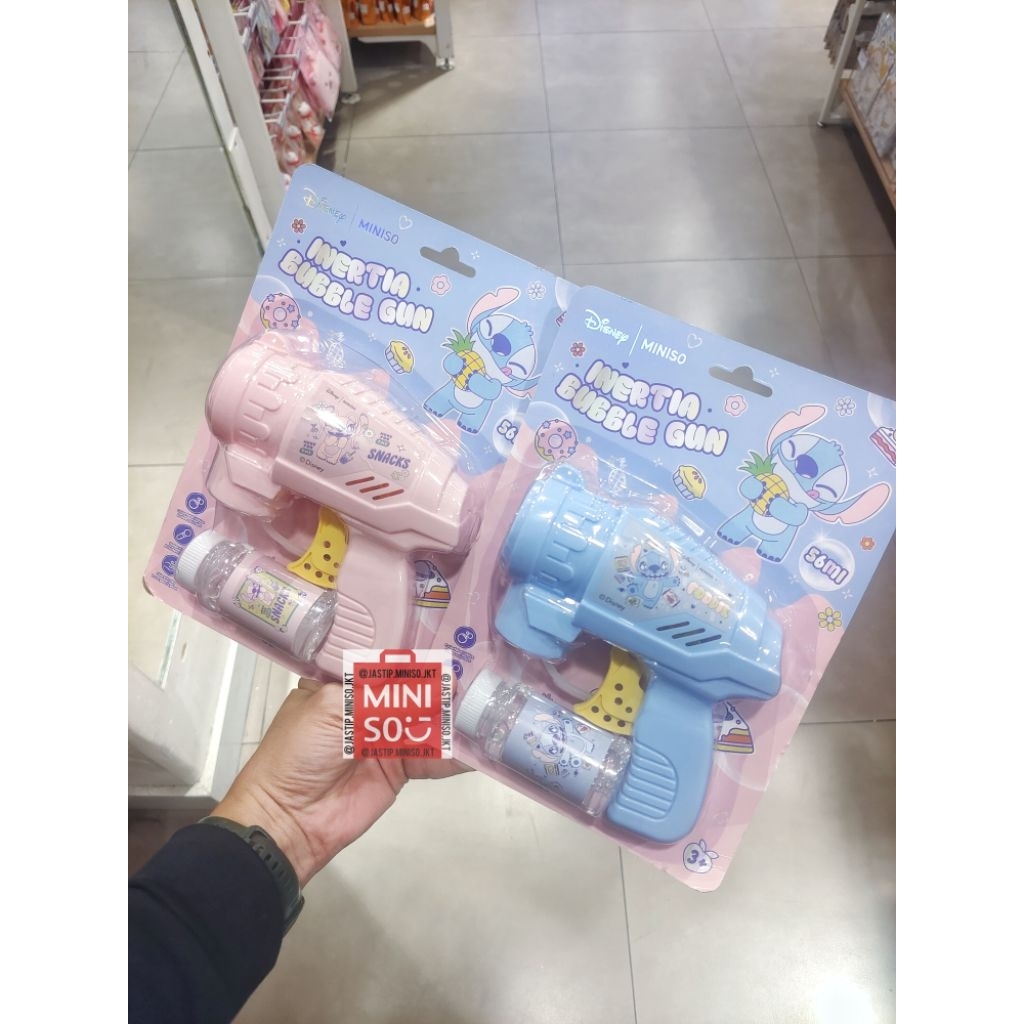 Jual MINISO 🆕 Manual Bubble Gun DISNEY STITCH Party Collection (PINK ...