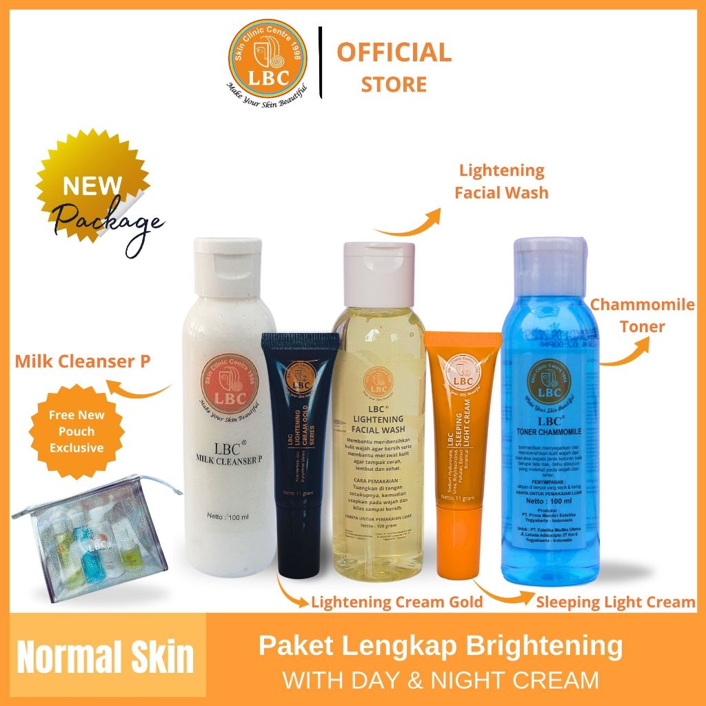 Jual LBC - Paket Skincare Brightening with Day & Night Cream (Free ...