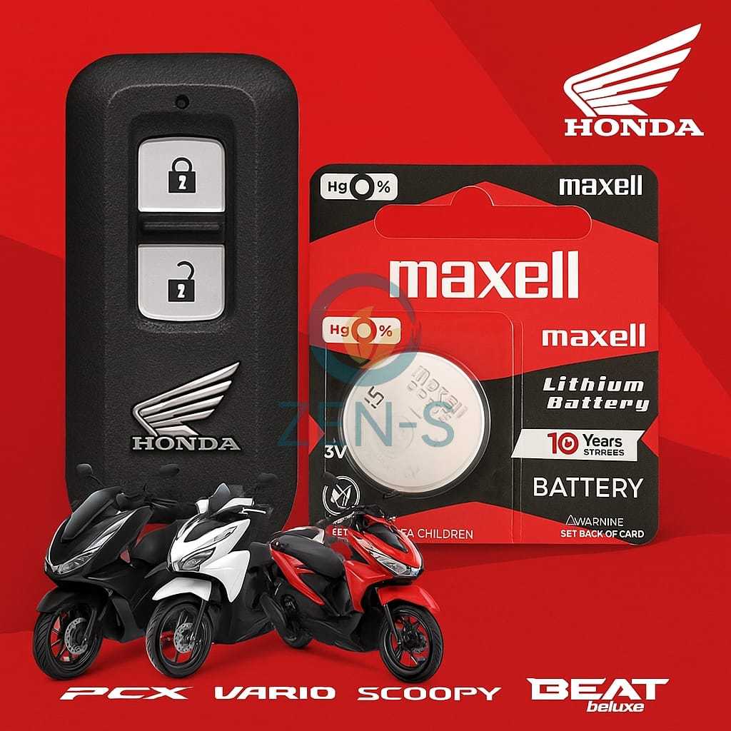 Jual Batu Baterai Batre Remot Motor Keyless Smart Key HONDA VARIO PCX ...