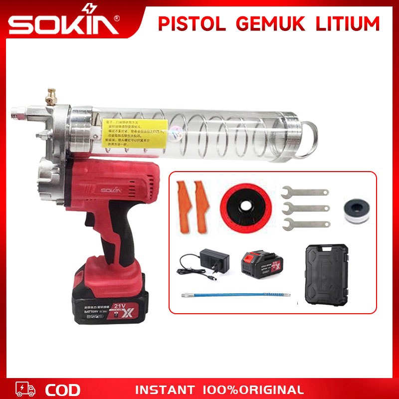Jual SOKIN Pistol Grease Lithium Kapasitas Besar 900CC Tekanan Tinggi ...