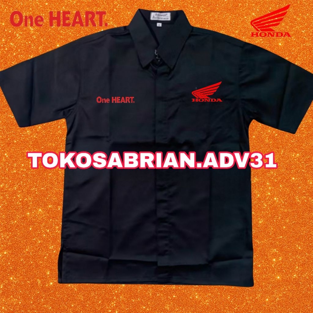 Jual KEMEJA HONDA ONE HEART BAJU HONDA ONE HEART SERAGAM HONDA | Shopee ...