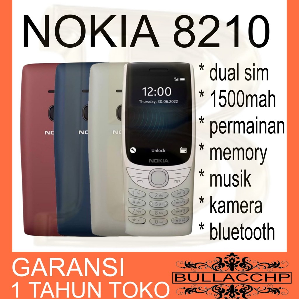 Jual HP NOKIA 8210 2022 (BARU) [GARANSI 1 TAHUN] Kamera, Memori, Musik ...