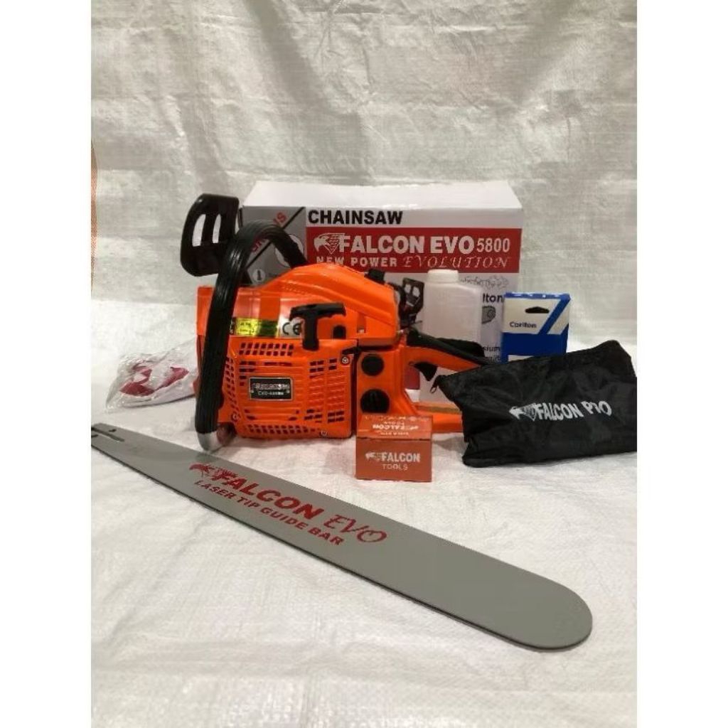 Jual CHAINSAW / SENSO FALCON EVO 5800 MESIM GERGAJI BAR 22 NEW FALCON ...