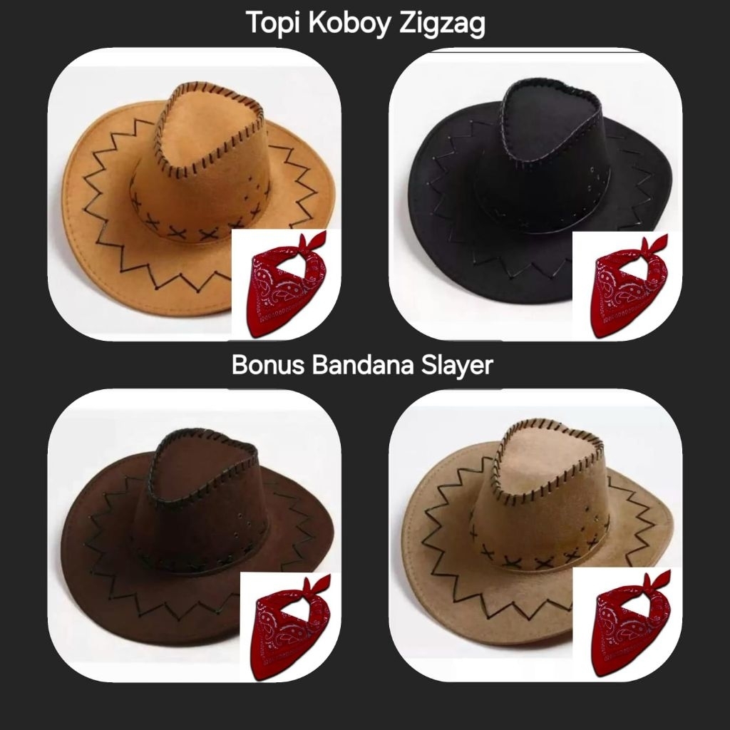 Jual STETSON-TOPI COWBOY ANAK & DEWASA BONUS SCRAF | BANDANA SLAYER ...