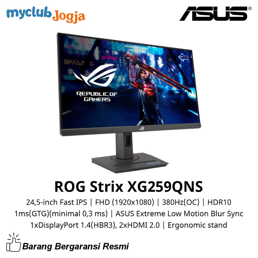 Jual Monitor Gaming ASUS ROG Strix XG259QNS 25 inch 380Hz Full HD IPS ...