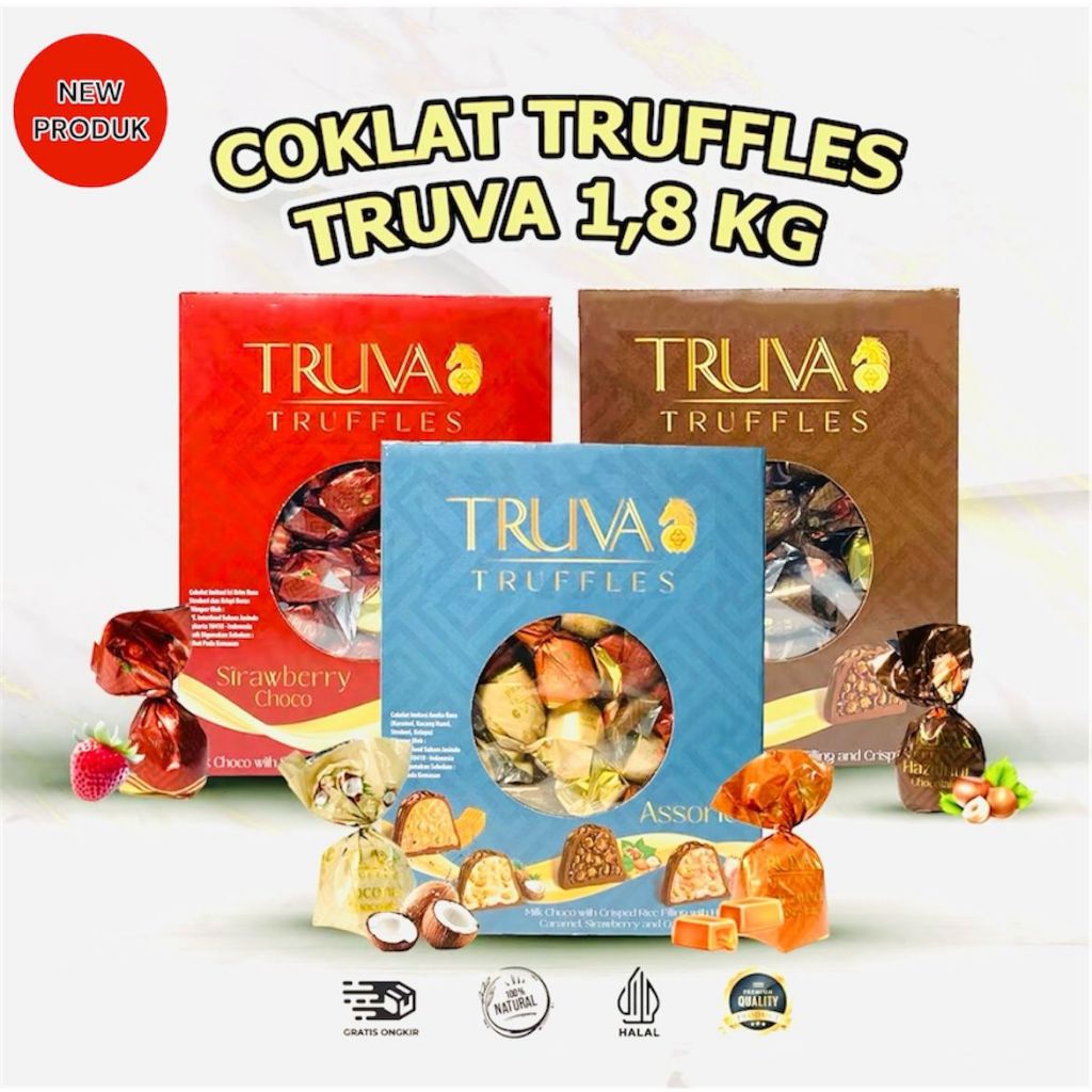 Jual COKLAT TURKEY TRUVA TRUFFLES 1,8KG ANEKA RASA / COKELAT TRUVA ...