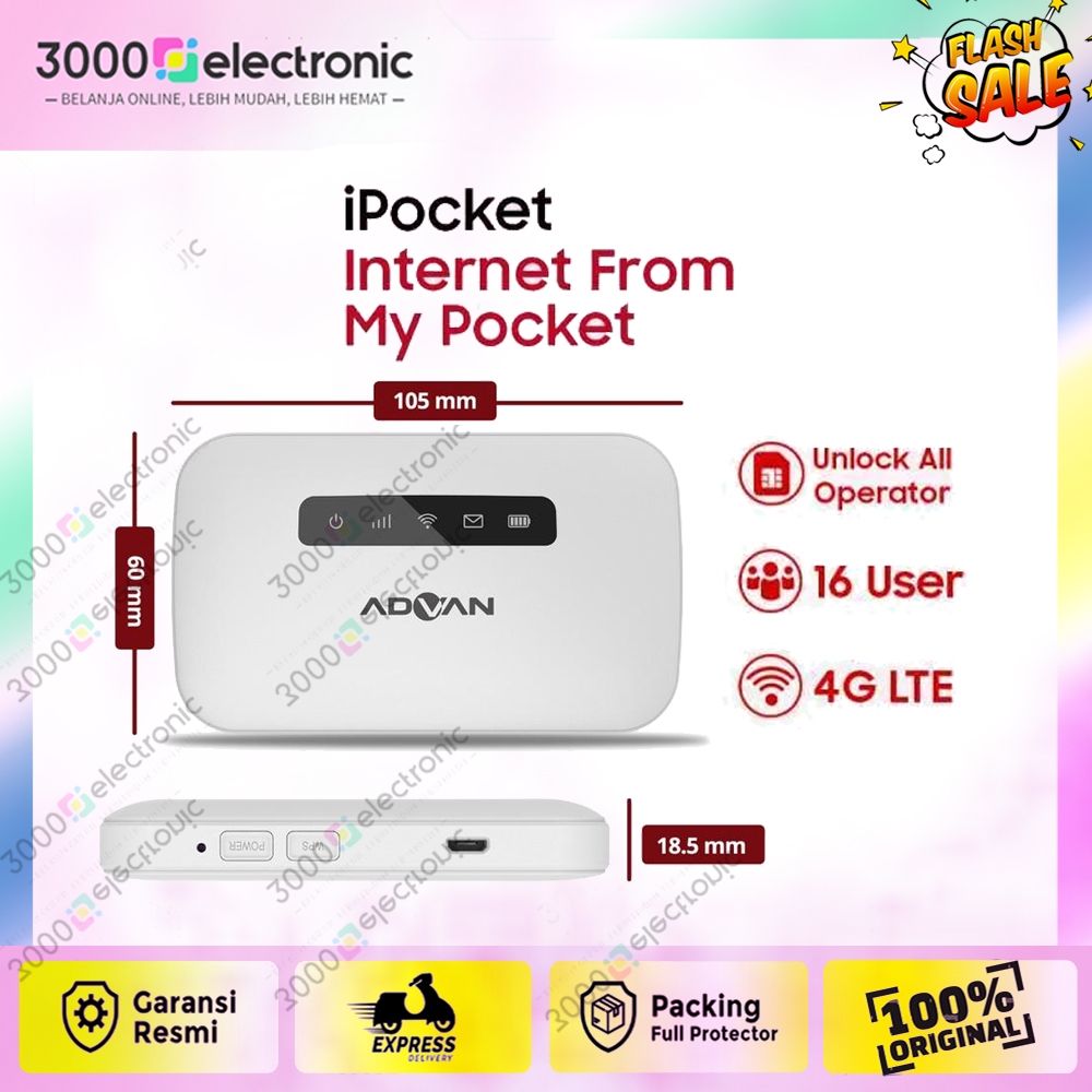Jual Advan ipocket mobile wifi 150mbps 4G LTE modem i pocket mifi ...