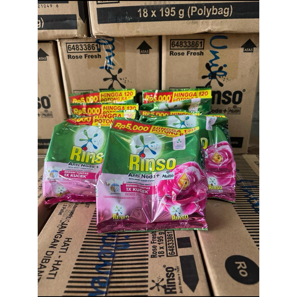 Jual 7 Pcs Rinso bubuk kemasan 5000 an | Shopee Indonesia