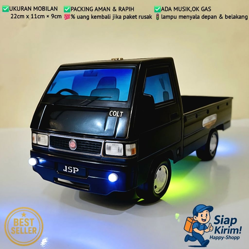 Jual Miniatur Mobil Truk Pick Up L300 Mainan Anak Musik Lampu LED Ok ...