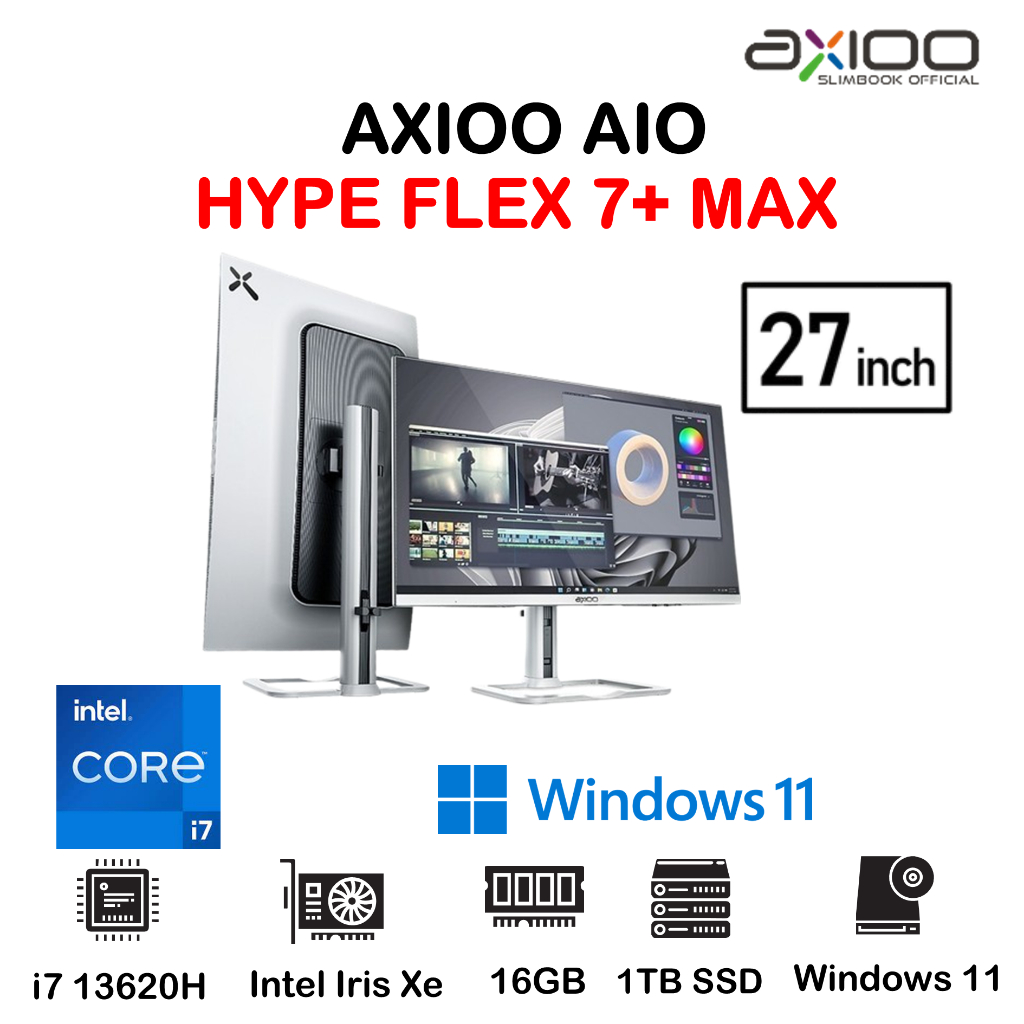 Jual AXIOO AIO PC ALL IN ONE HYPE FLEX 7+ MAX Core i7 13260H 16GB 1TB ...