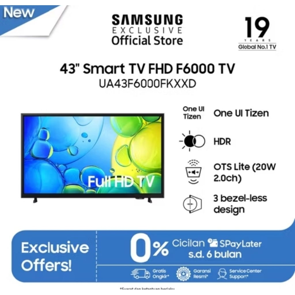 Jual Samsung Smart TV LED TV 43" Inch FHD FE6000 Garansi Resmi Samsung ...