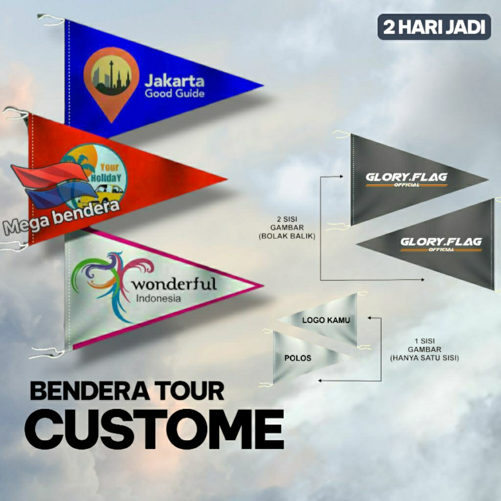 Jual BENDERA TOUR |BENDERA TOURING | BENDERA MOBIL | Shopee Indonesia