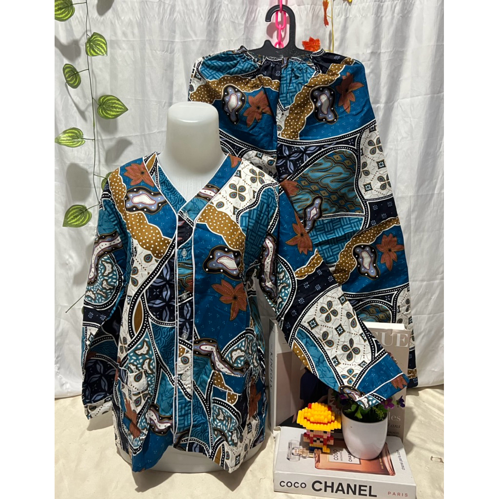 Jual Piyama Batik Bagan Lengan Panjang Celana Panjang Size L Piyama ...