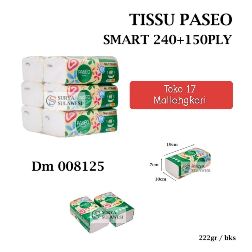 Jual Tissu Paseo Smart 240+150 ply harga satuan | Shopee Indonesia