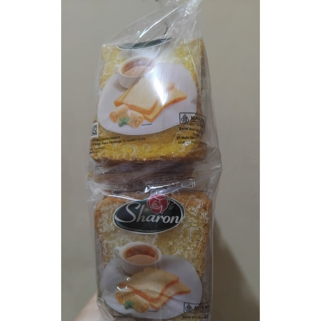 Jual Sharon Roti Kering Rasa Mentega Bertabur Gula (isi 20) | Shopee ...