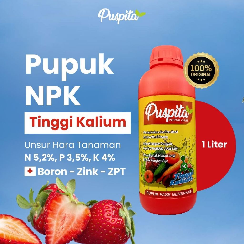 Jual Pupuk Booster Pelebat Buah Puspita Kalium Phospat Zinc+Boron ZPT ...