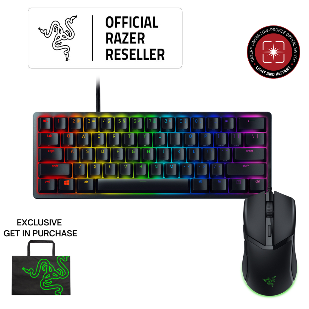 Jual Razer Huntsman Mini Black Linear Red Gaming Keyboard + Razer Cobra ...