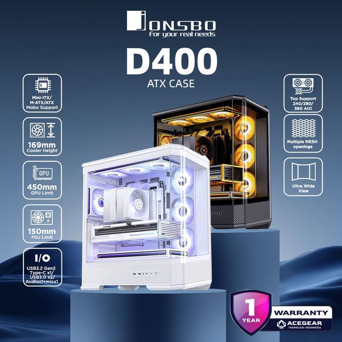 Jual Jonsbo D400 Casing PC Gaming ATX | Shopee Indonesia