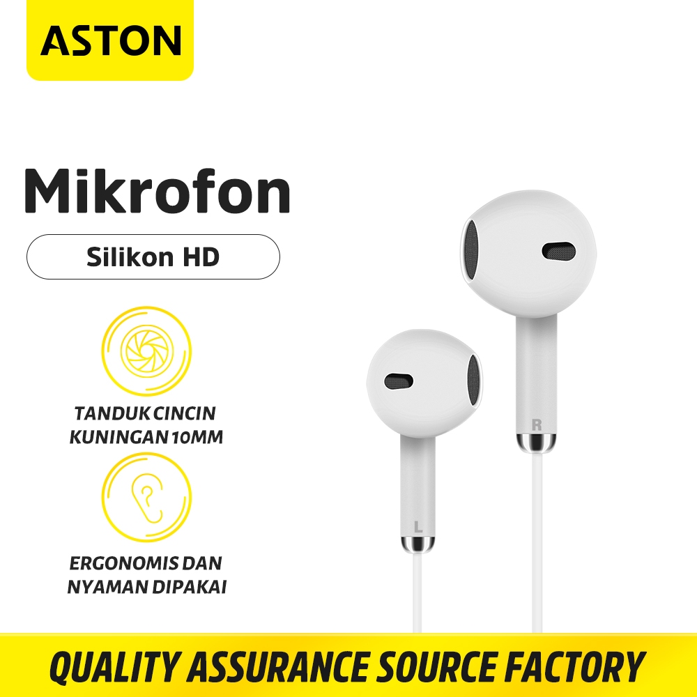 Jual ASTON Headset Musik In-Ear AT-MT73 White Berkualitas Tinggi Dengan ...