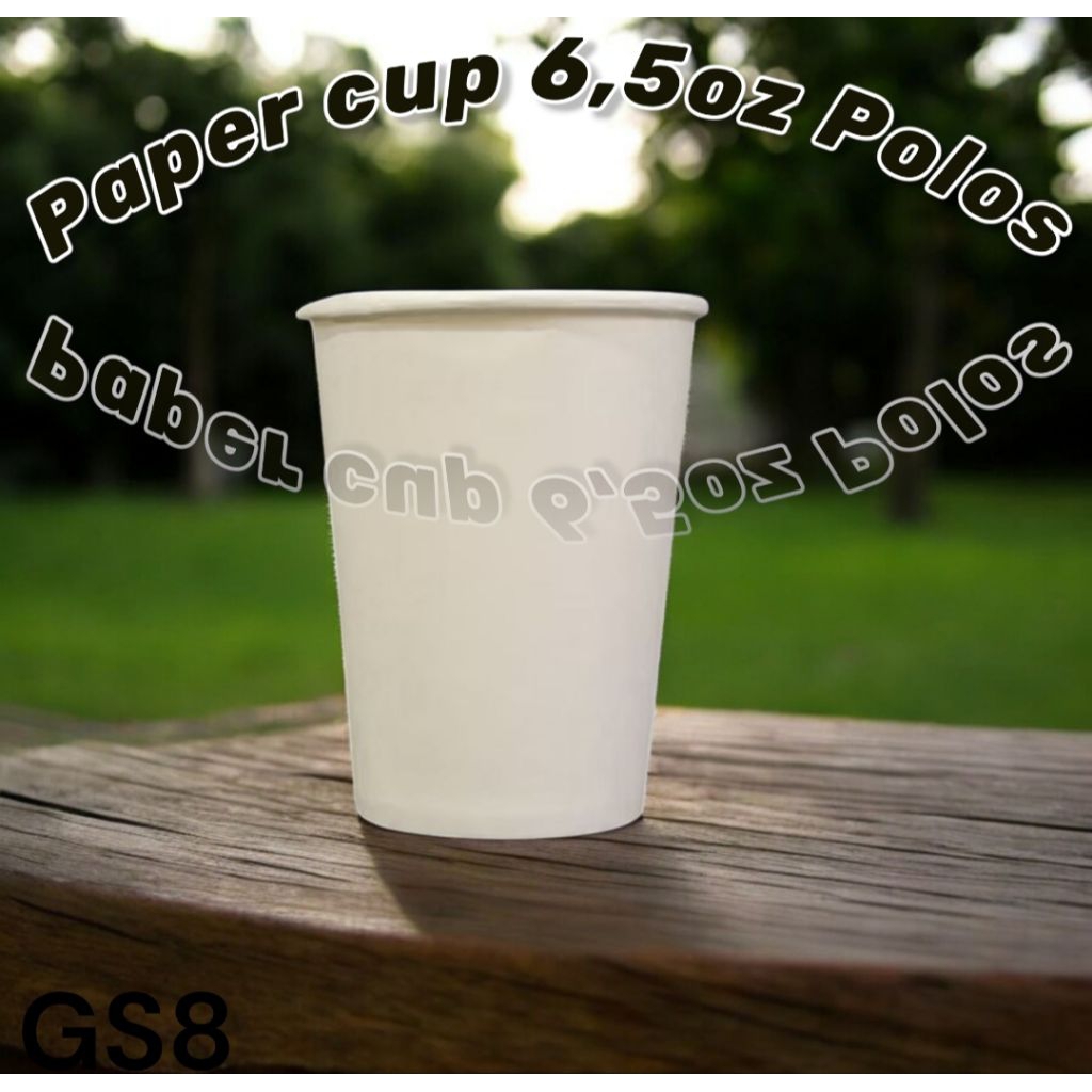 Jual paper cup 6,5 polos gelas kertas putih polos 1 pack isi 50pcs ...